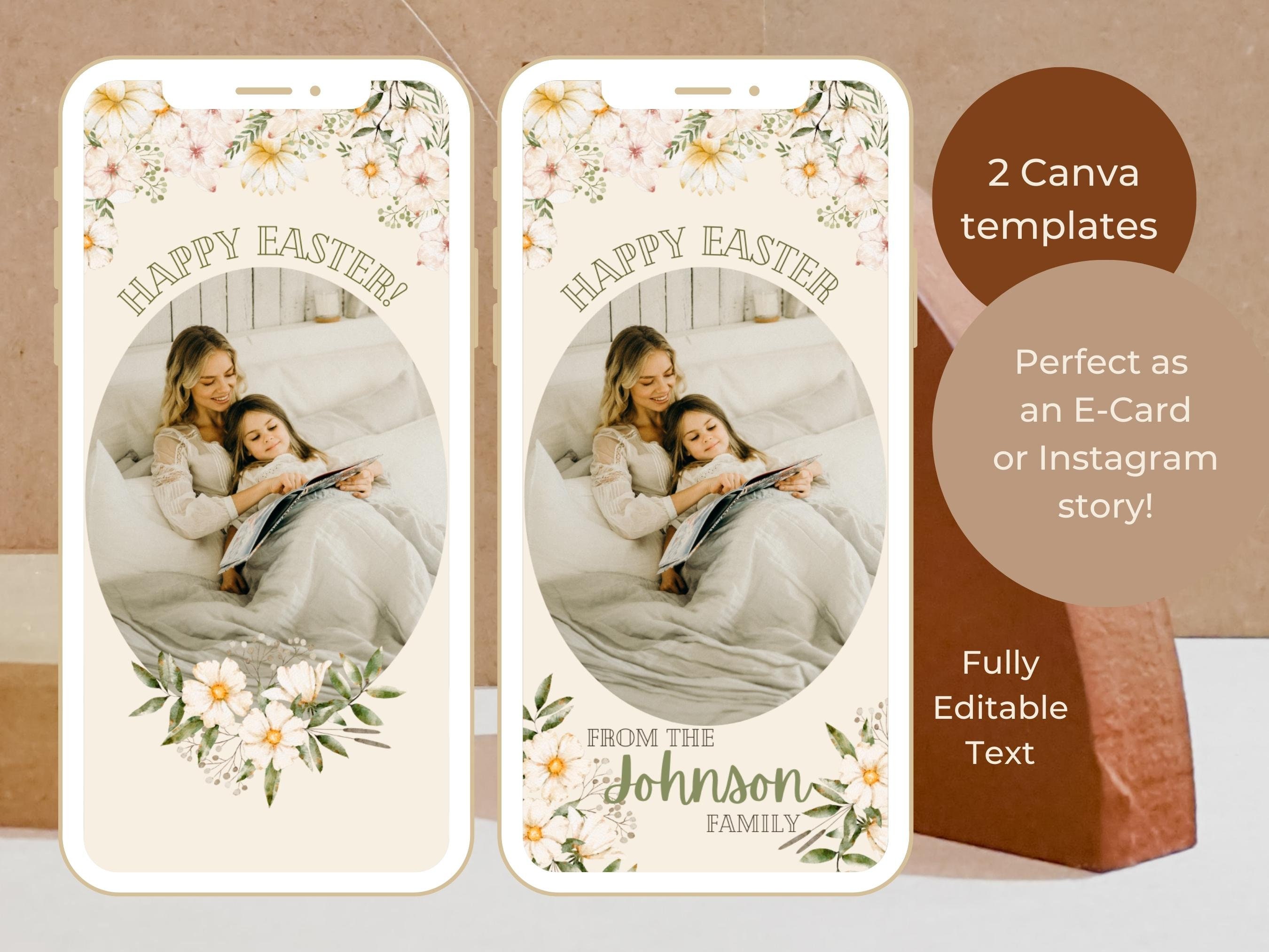 Editable E-card Personalized Canva Template With Photo - Etsy