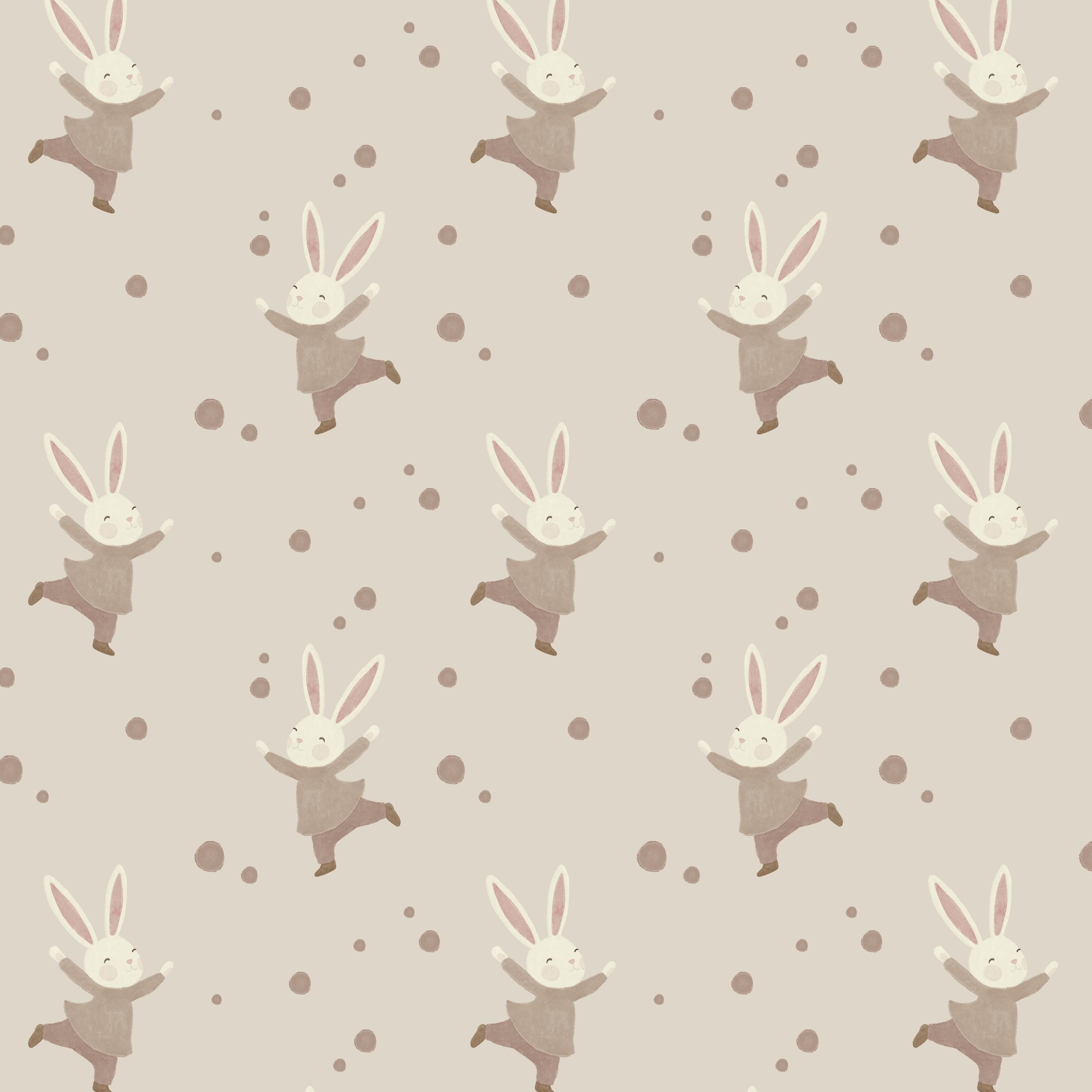 Boho Easter Bunny Seamless Pattern Neutral Easter Bunnies Seamless File ...