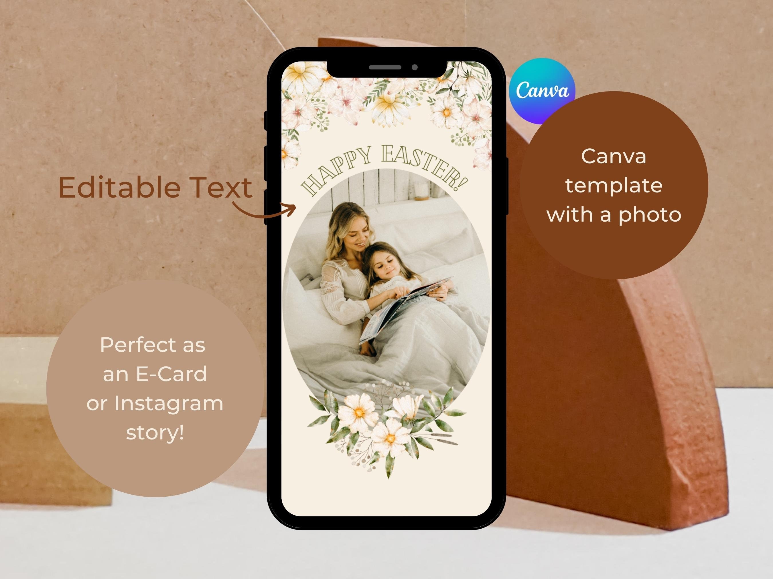 Editable E-card Personalized Canva Template With Photo - Etsy