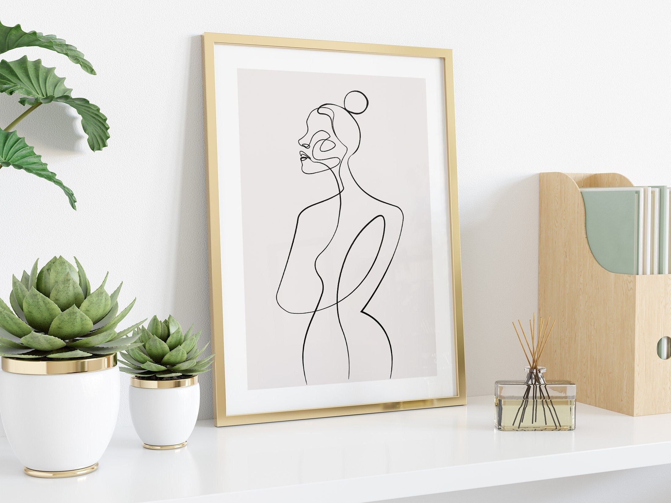 Set of 3 Printable Line Art Posters Line Art Woman Body Prints Line Art ...
