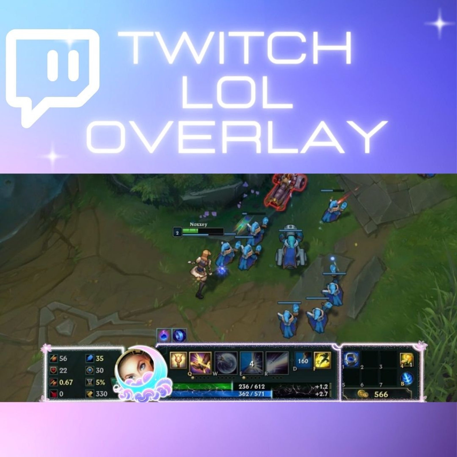 League of Legends Pink Glitter Overlay | Twitch Overlay for OBS | LOL ...