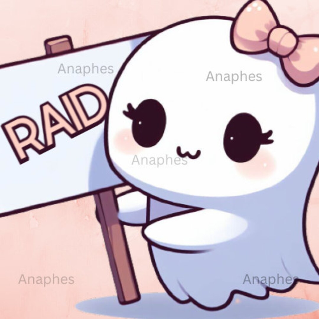 Twitch Emote Ghost Cihibi Raid Emote for Twitch, Kawaii Emote , Raid ...