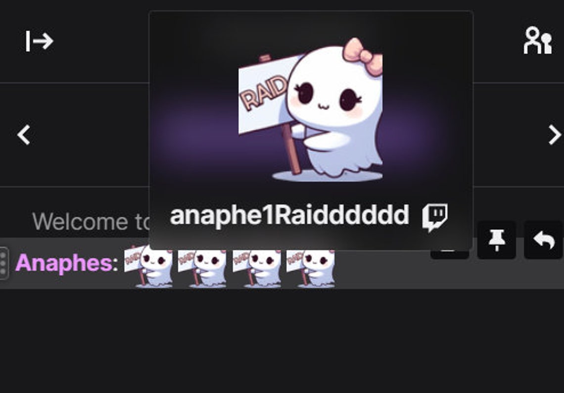 Twitch Emote Ghost Cihibi Raid Emote for Twitch, Kawaii Emote , Raid ...