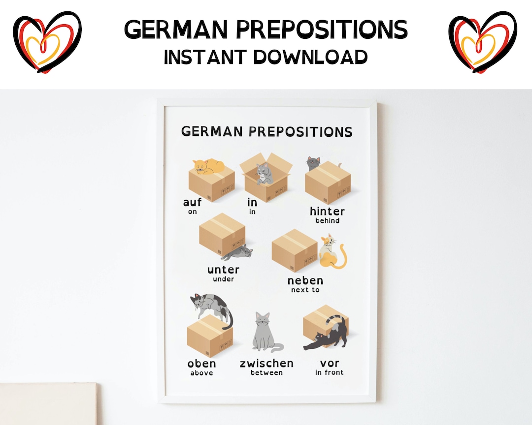 GERMAN PREPOSITIONS German Language Instant Download - Etsy