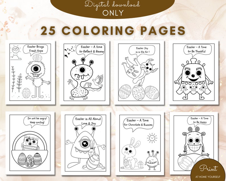 Easter Monsters Activity Pages for Kids Ages 6-10 Includes - Etsy