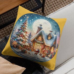 Watercolor Round Christmas Scenes Bundle, Christmas Landscapes ...