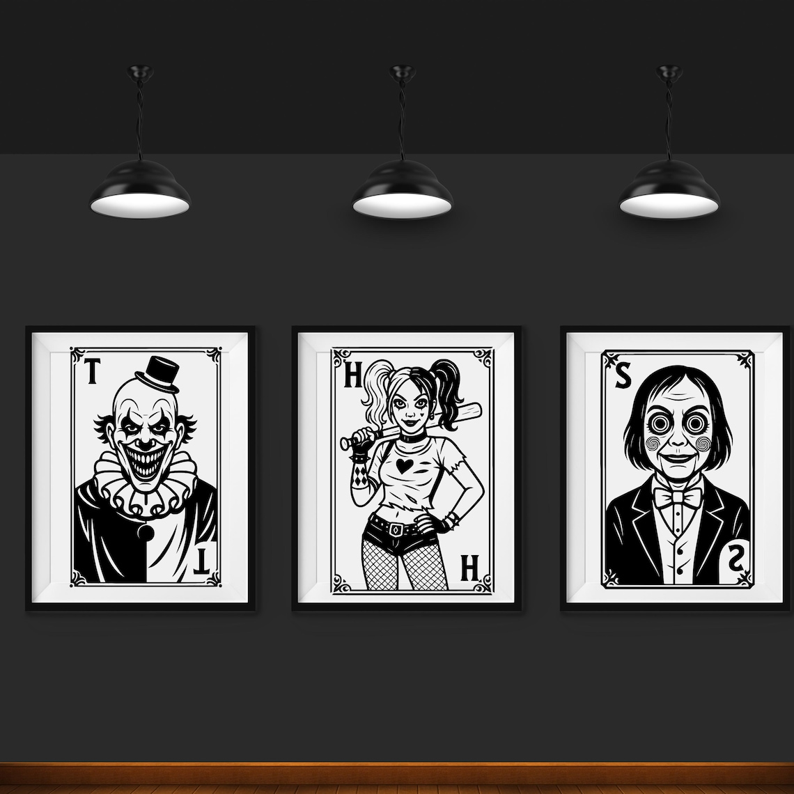 Horror Villain Playing Cards, Printable Gothic Tarot Inspired Deck ...