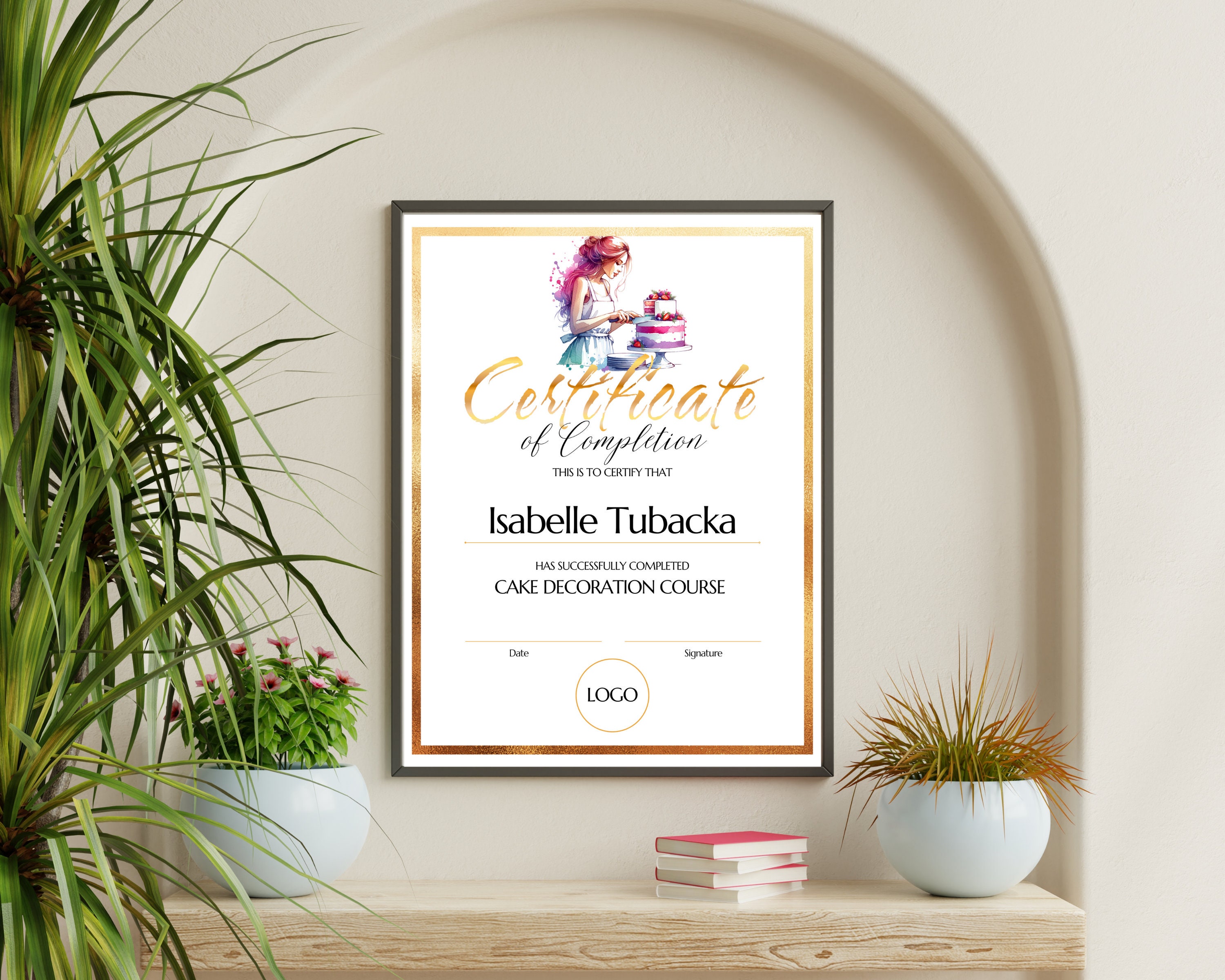 Cake Decoration Certificate of Completion, Cake Icing Extension Course ...