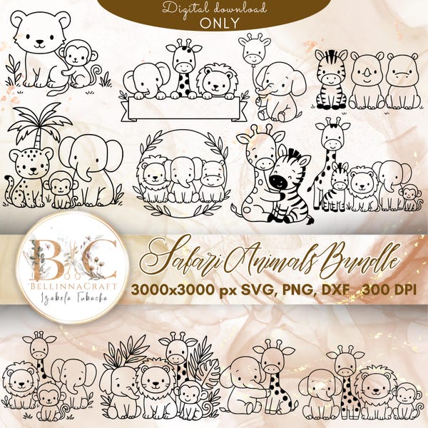 Animal Baby Vector - Etsy UK