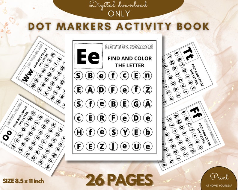 Dot Markers Alphabet Letter Search Worksheet Printable, Search the ...