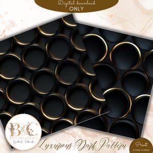 Luxurious Dark Pattern Seamless Digital Paper, Luxury Black Digital ...