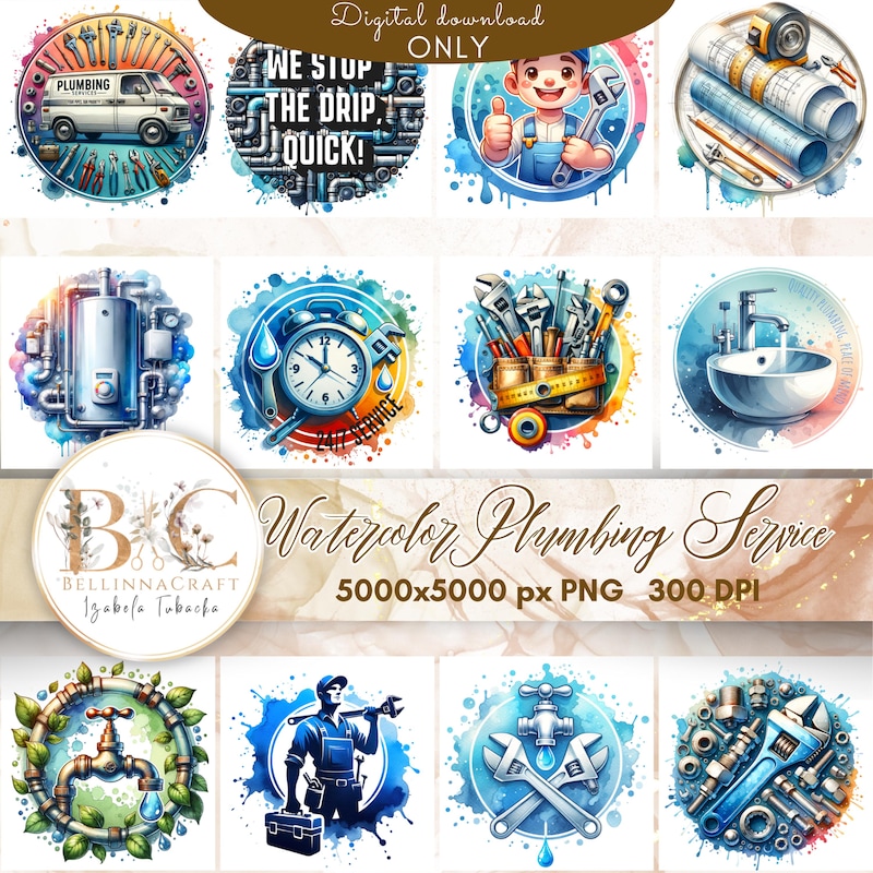 Plumbing Clipart - Etsy Israel