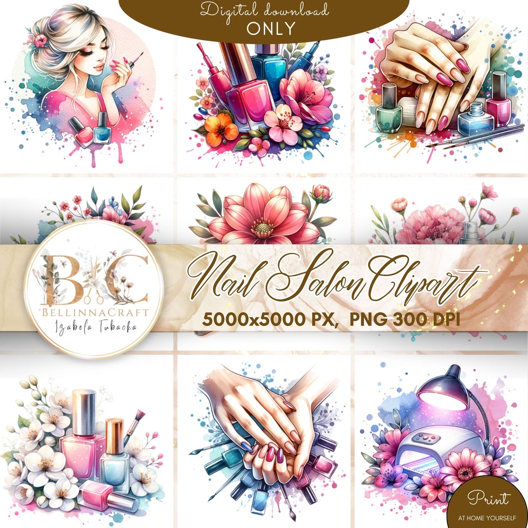 Nail Tech Clipart, Nail Technician Clipart, Nail Salon Pngs, Press on ...