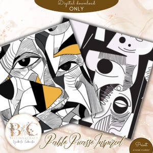 Pablo Picasso Inspired Seamless Digital Paper, Scrapbook Seamless Paper ...