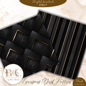 Luxurious Dark Pattern Seamless Digital Paper, Luxury Black Digital ...