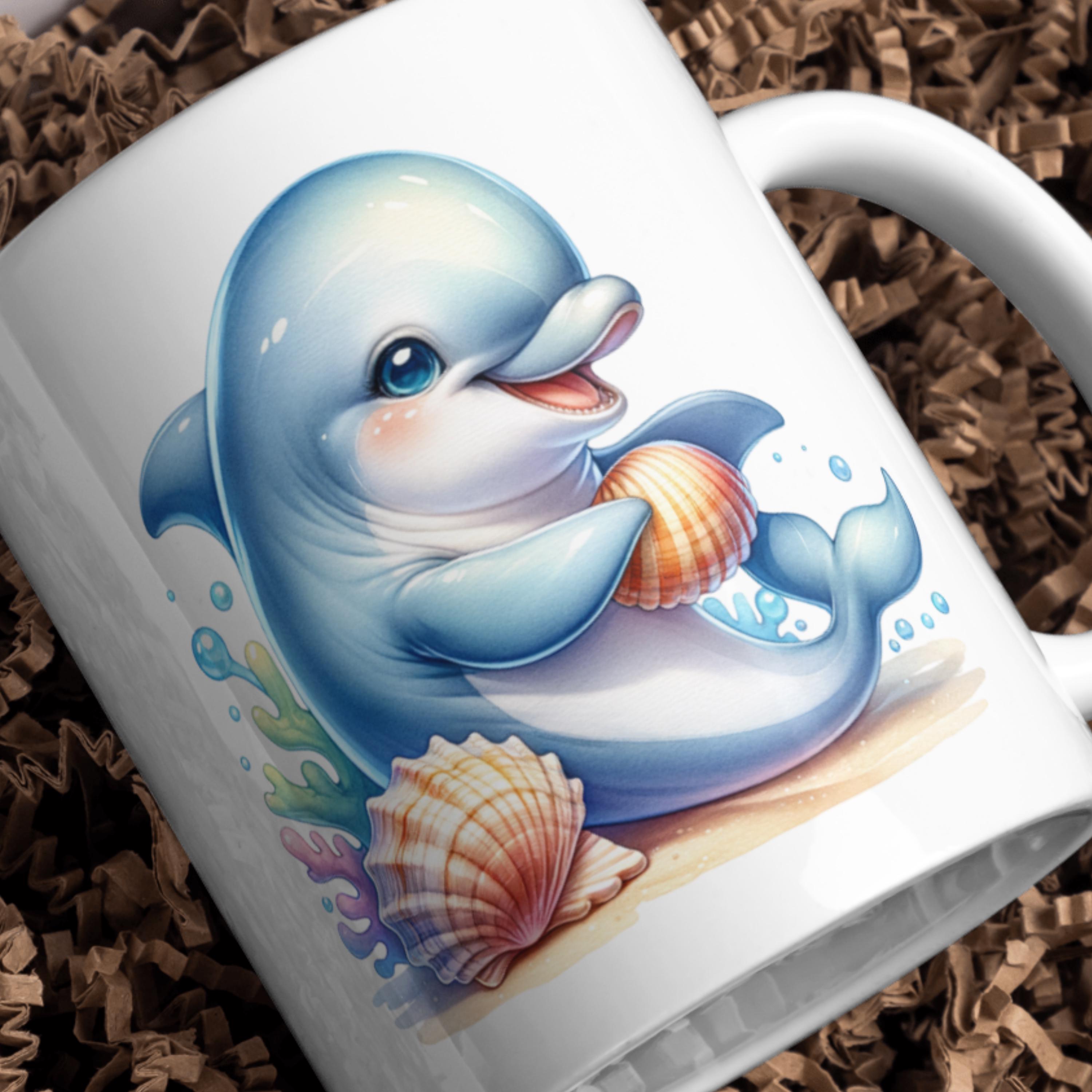 Watercolor Cute Dolphin Clipart, Baby Dolphin Clipart PNG, High Quality ...
