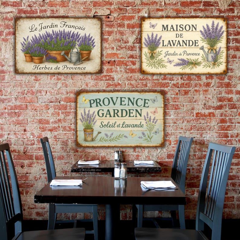 Vintage Garden Signs Clipart Bundle, Retro Metal Posters PNG, Rustic ...