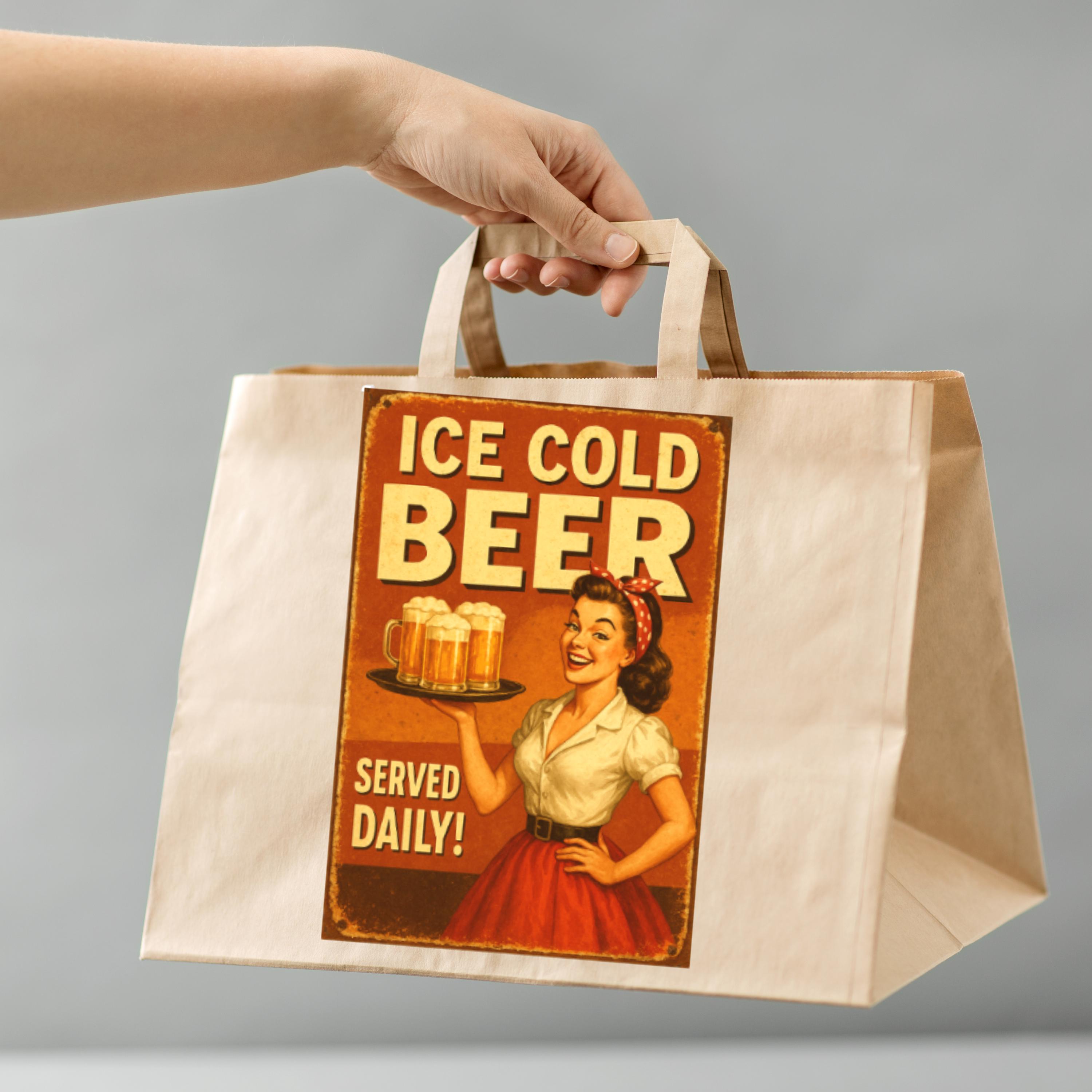 Vintage Beer Signs Bundle, 12 Retro Bar Wall Art Prints, Funny Beer ...