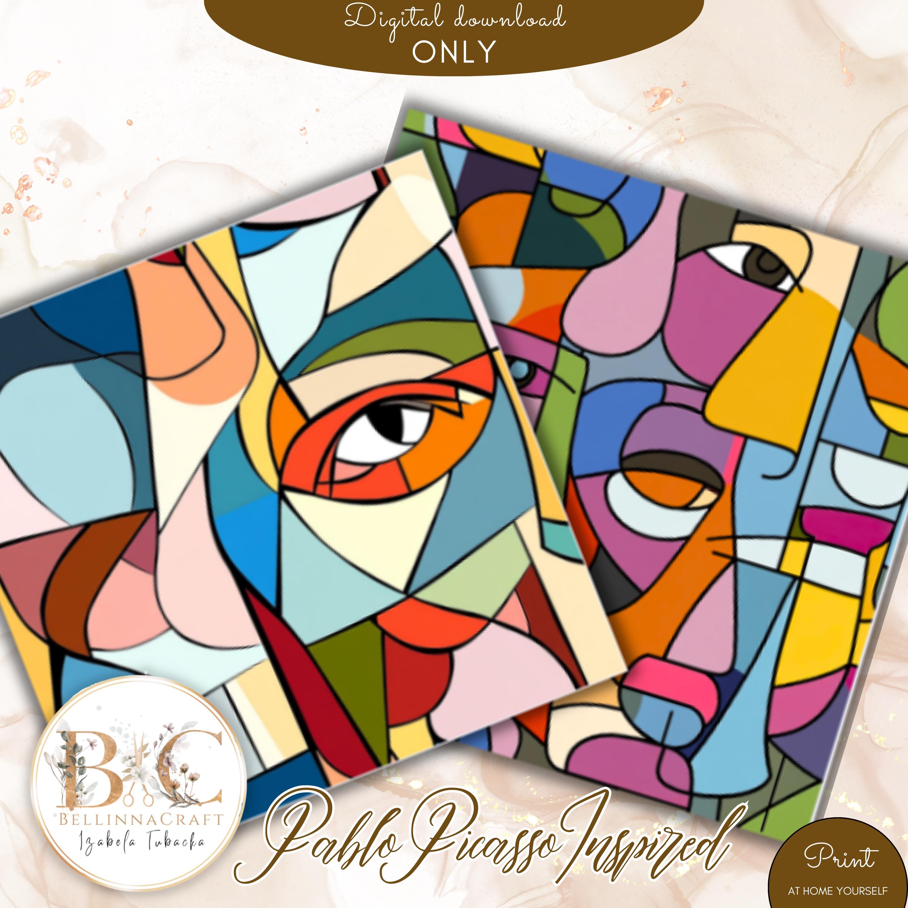 Pablo Picasso Inspired Seamless Digital Paper, Scrapbook Seamless Paper ...