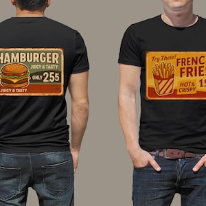 Vintage Retro Food Signs Clipart Bundle, 12 Horizontal Kitchen Cafe ...