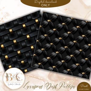 Luxurious Dark Pattern Seamless Digital Paper, Luxury Black Digital ...