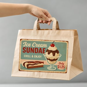 Vintage Retro Food Signs Clipart Bundle, 12 Horizontal Kitchen Cafe ...