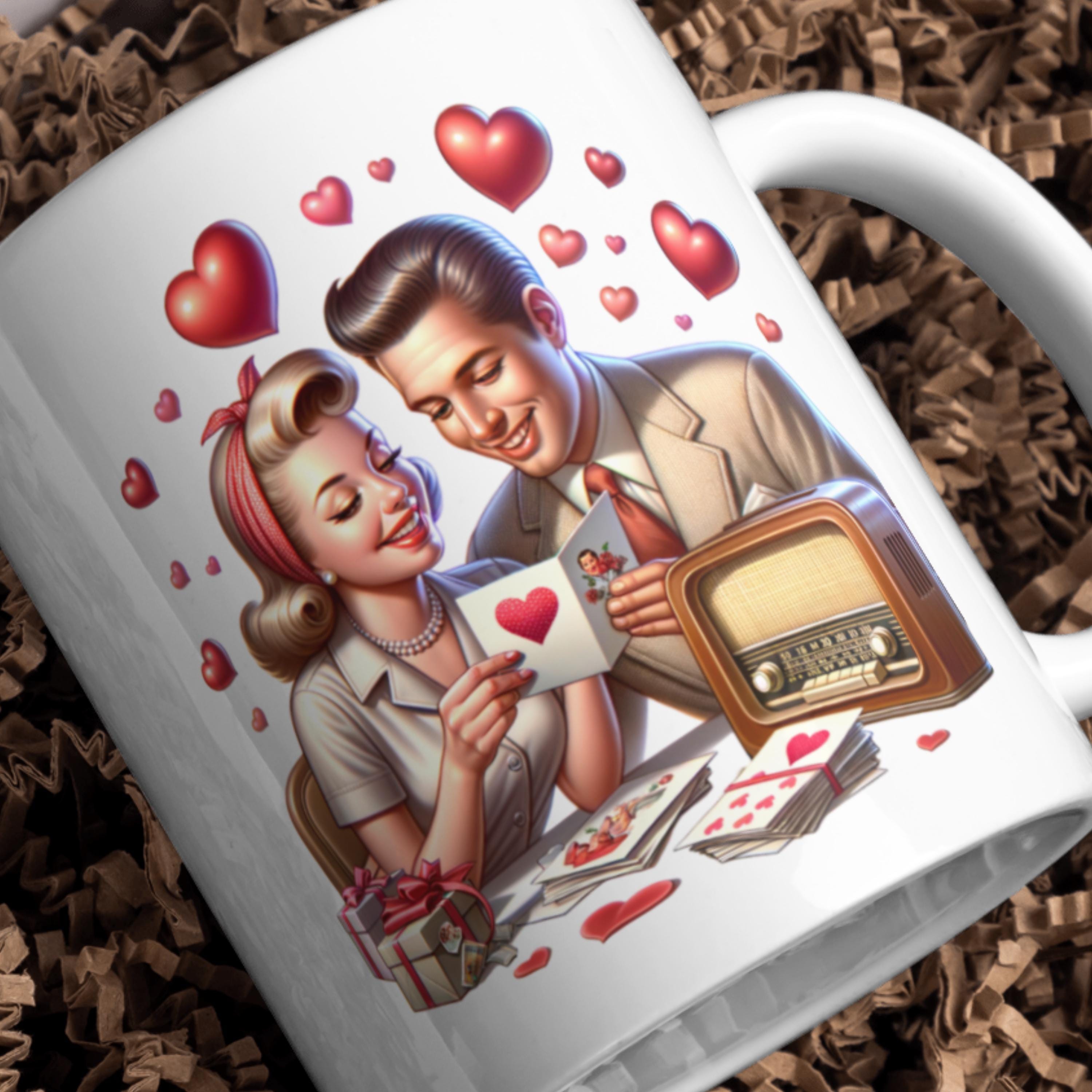 Retro 1950s Valentine's Day Clipart, Vintage Valentine, Retro Couple ...