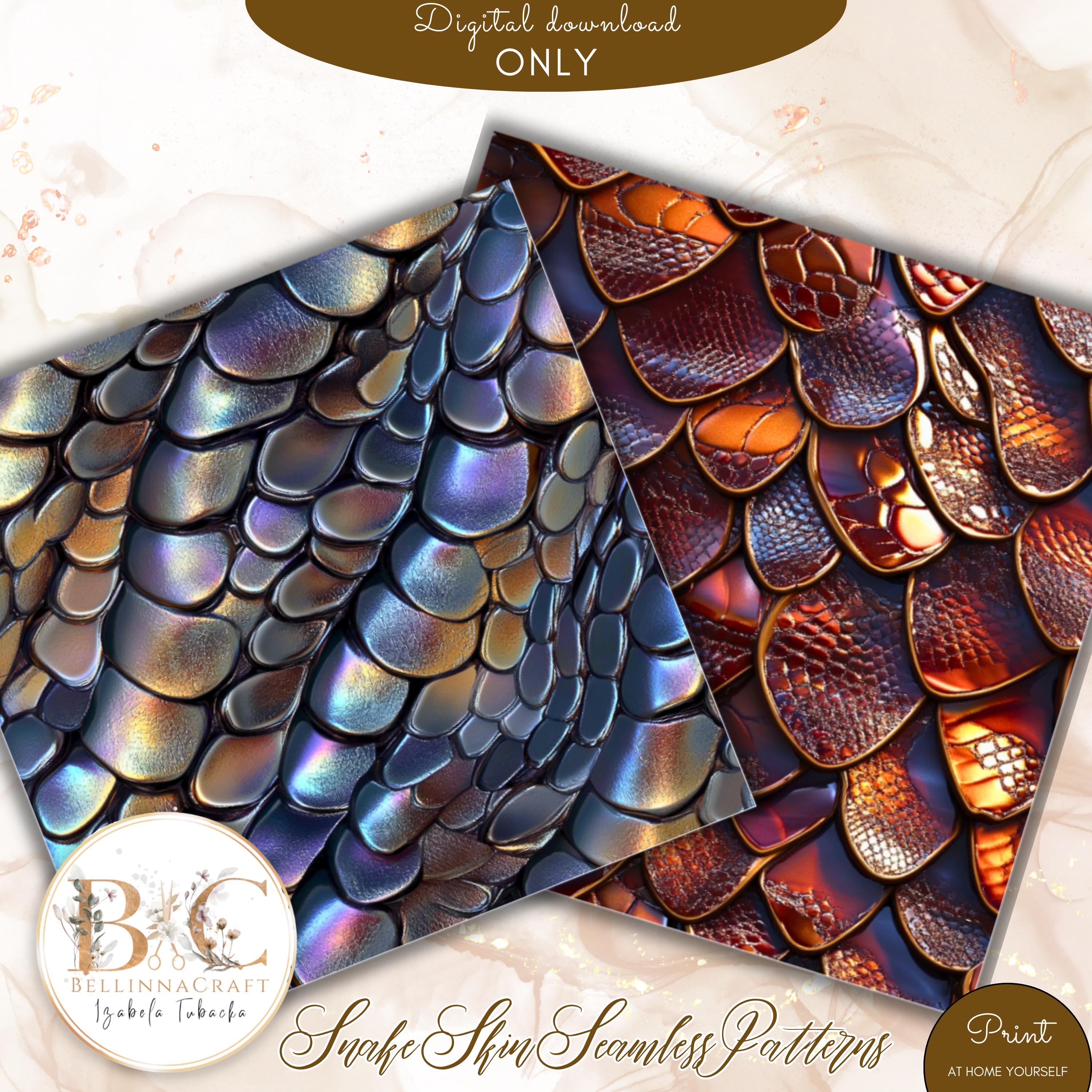 3D Snake Skin Seamless Digital Paper, Snake Skin Repeat File for Fabric ...
