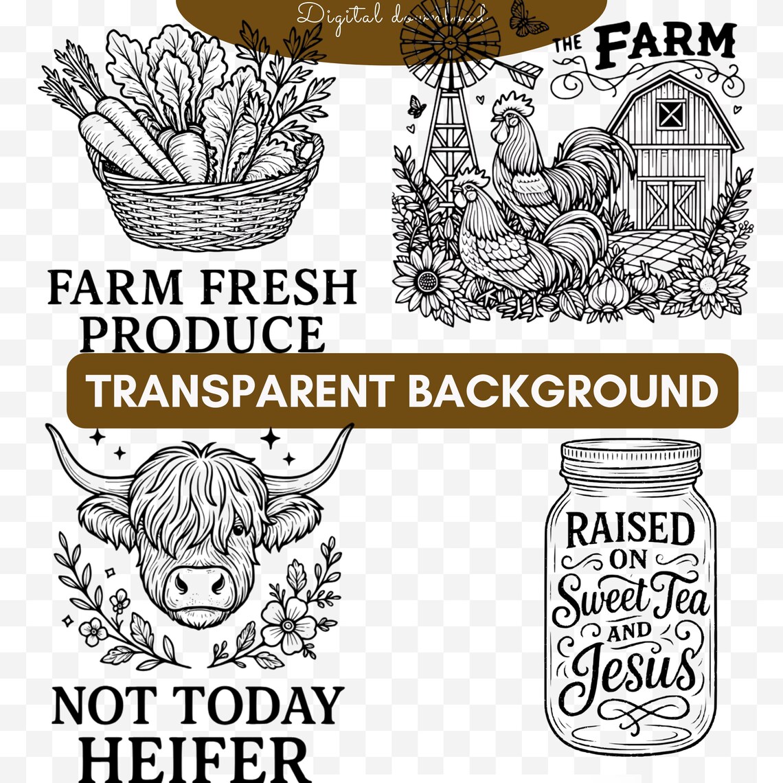 Farmhouse SVG Bundle | Funny Farm Sayings SVG | Country Life Clipart ...
