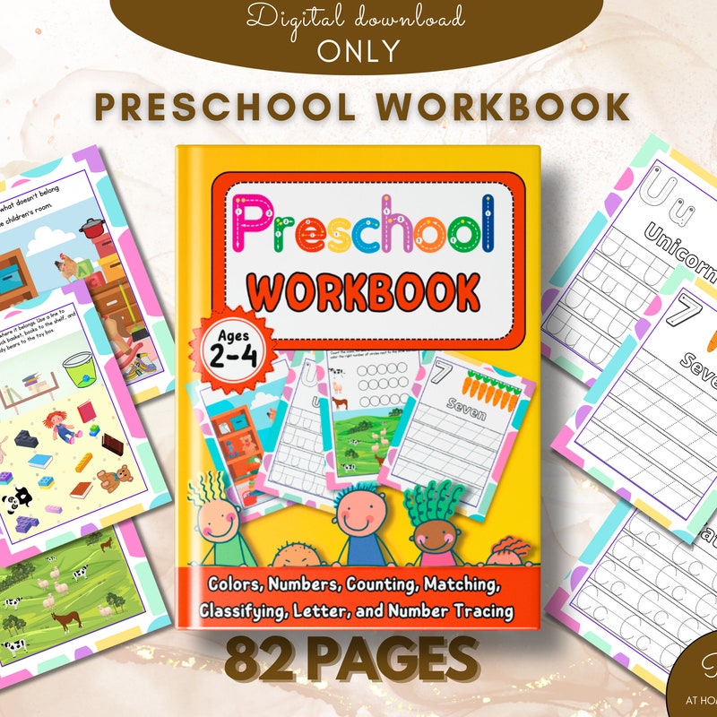 Preschool Workbook - Etsy
