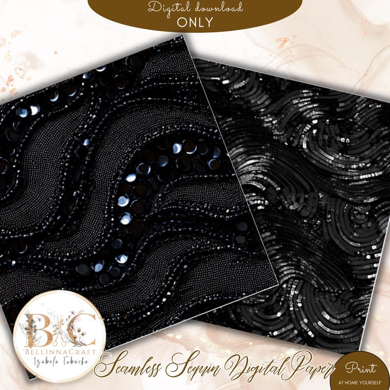 3D Seamless Sequin Digital Paper, Sequin Repeat File for Fabric, Sequin ...