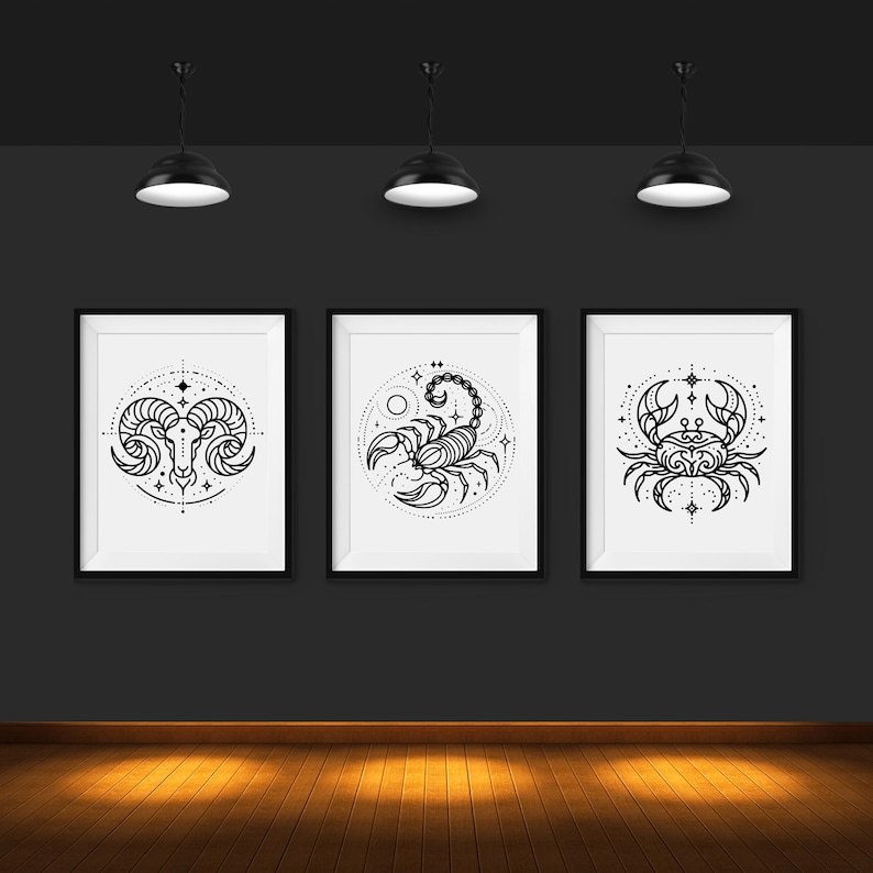 Colección SVG del Zodíaco, Símbolos astrológicos en estilo tribal ...