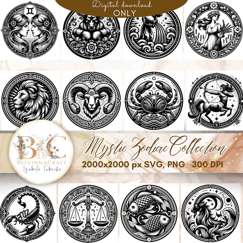 Astrology Sign Vector - Etsy