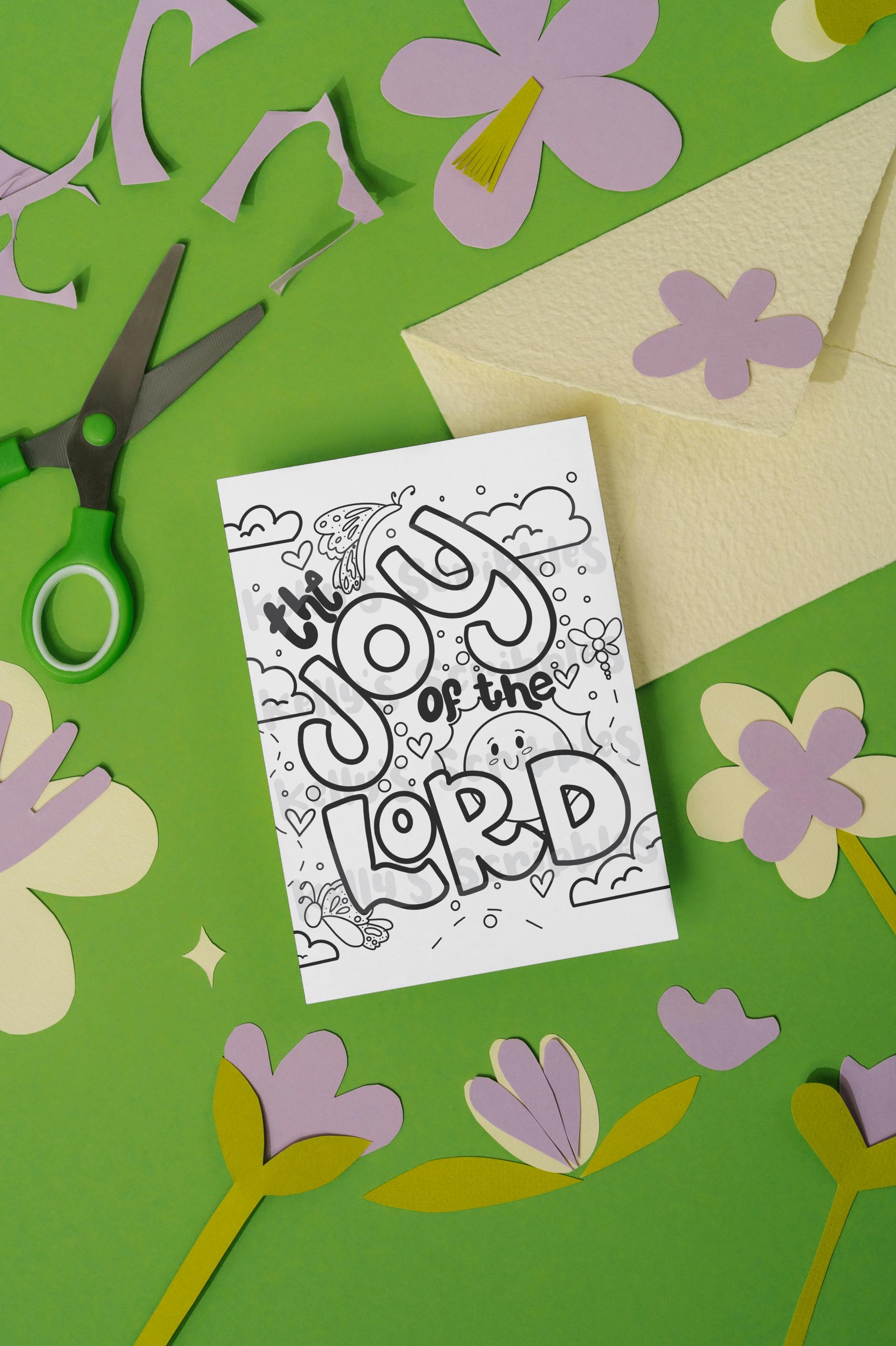 Joy of the Lord Coloring Page - Inspirational Christian Printable ...