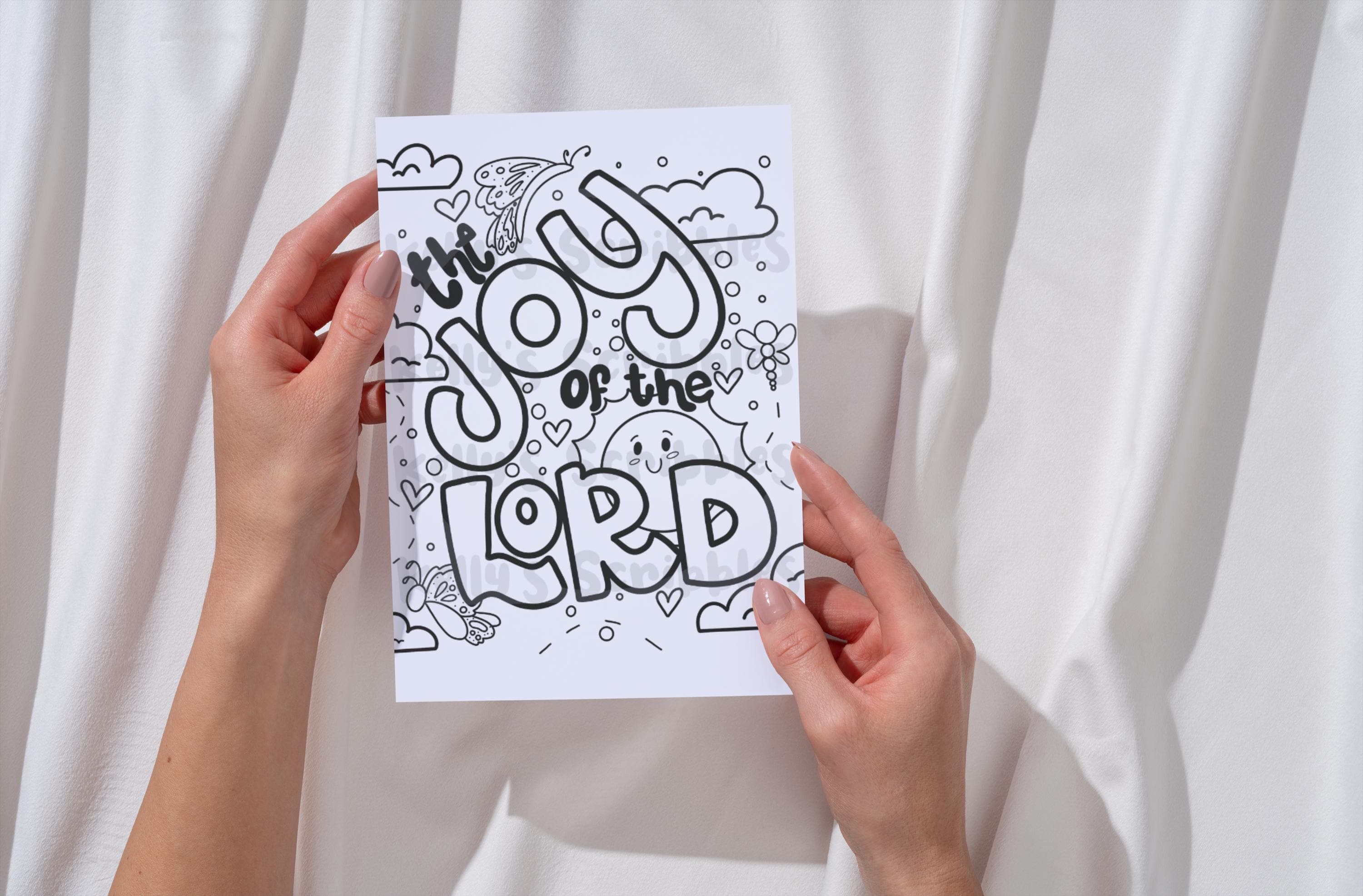 Joy of the Lord Coloring Page - Inspirational Christian Printable ...