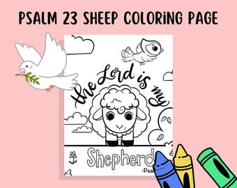 Printable the Lord is My Shepherd Coloring Sheet - Etsy