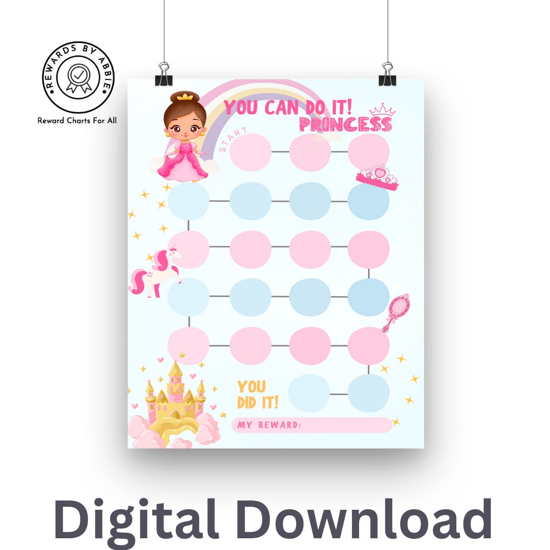 Digital Download Princess Reward Chart - Etsy Australia