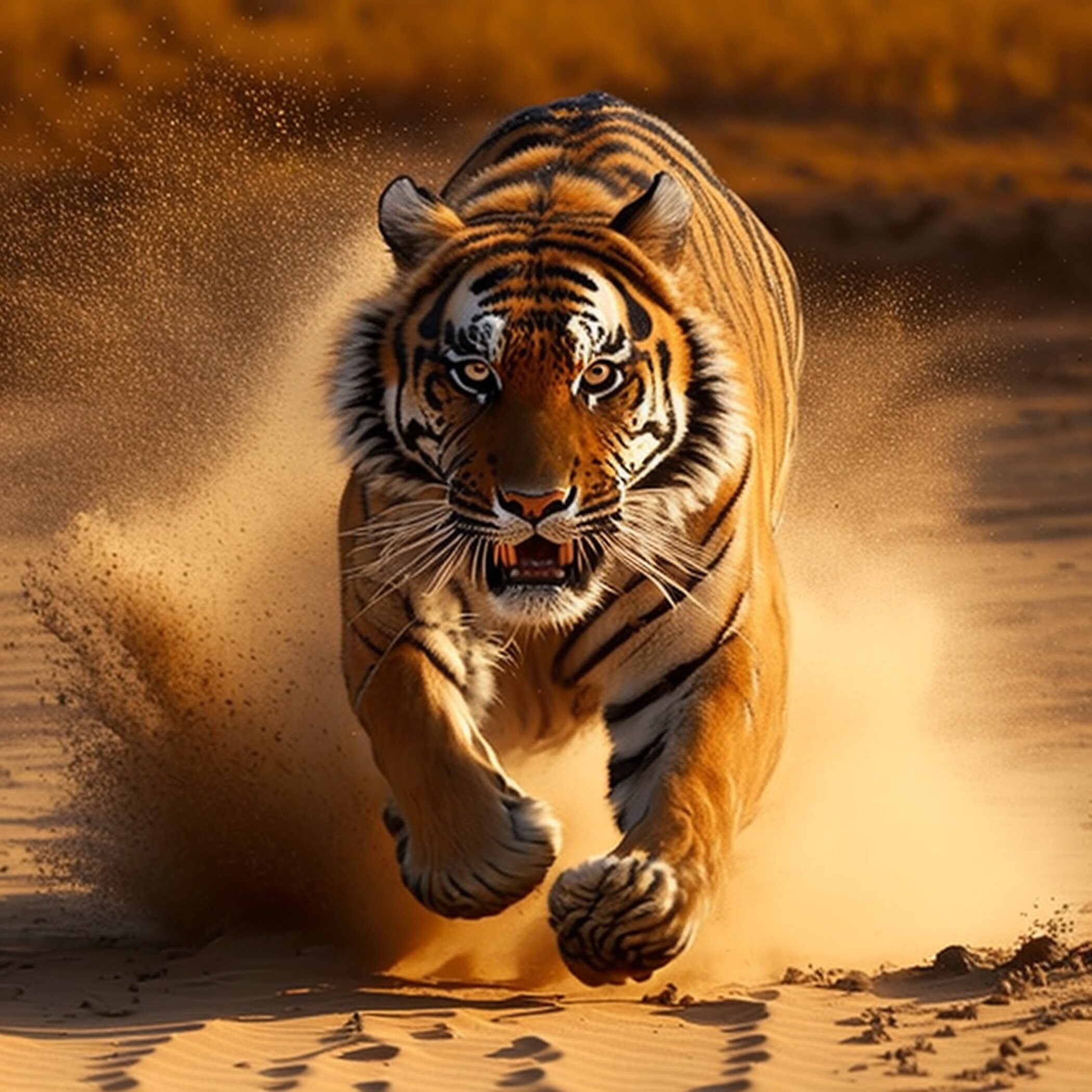 Bengal Tigers Running