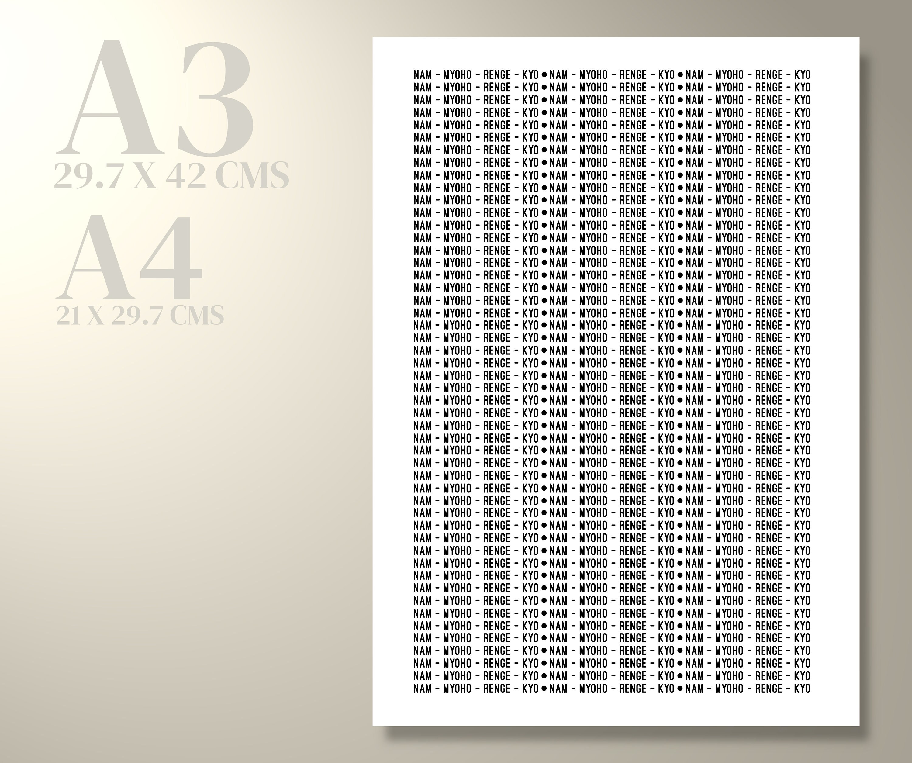 Nam Myoho Renge Kyo | Daimoku Printable Poster | NMRK | Buddhism ...