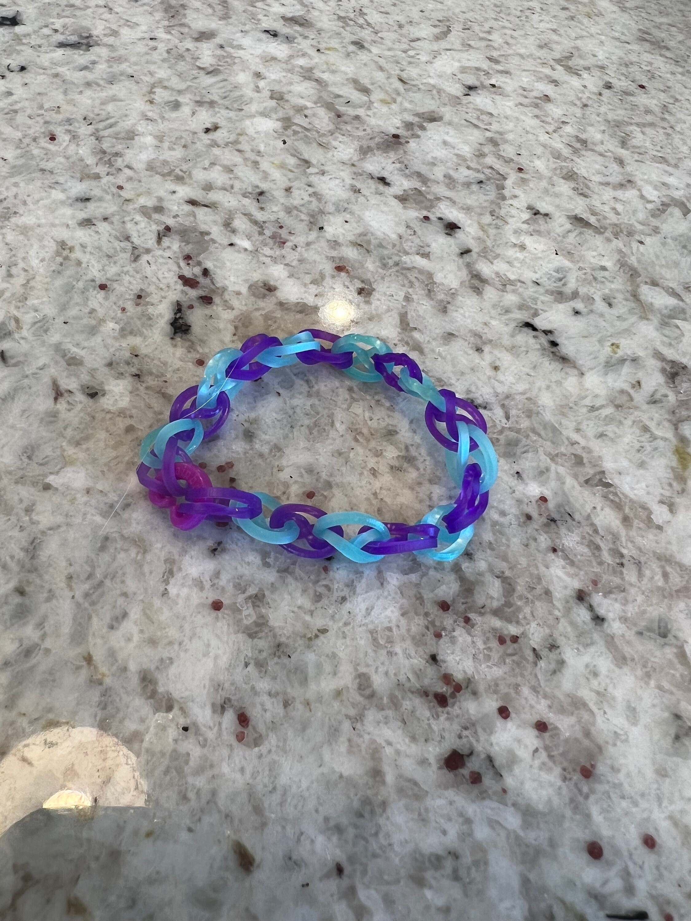 Rainbow Loom Bracelets Fishtail Purple And Blue