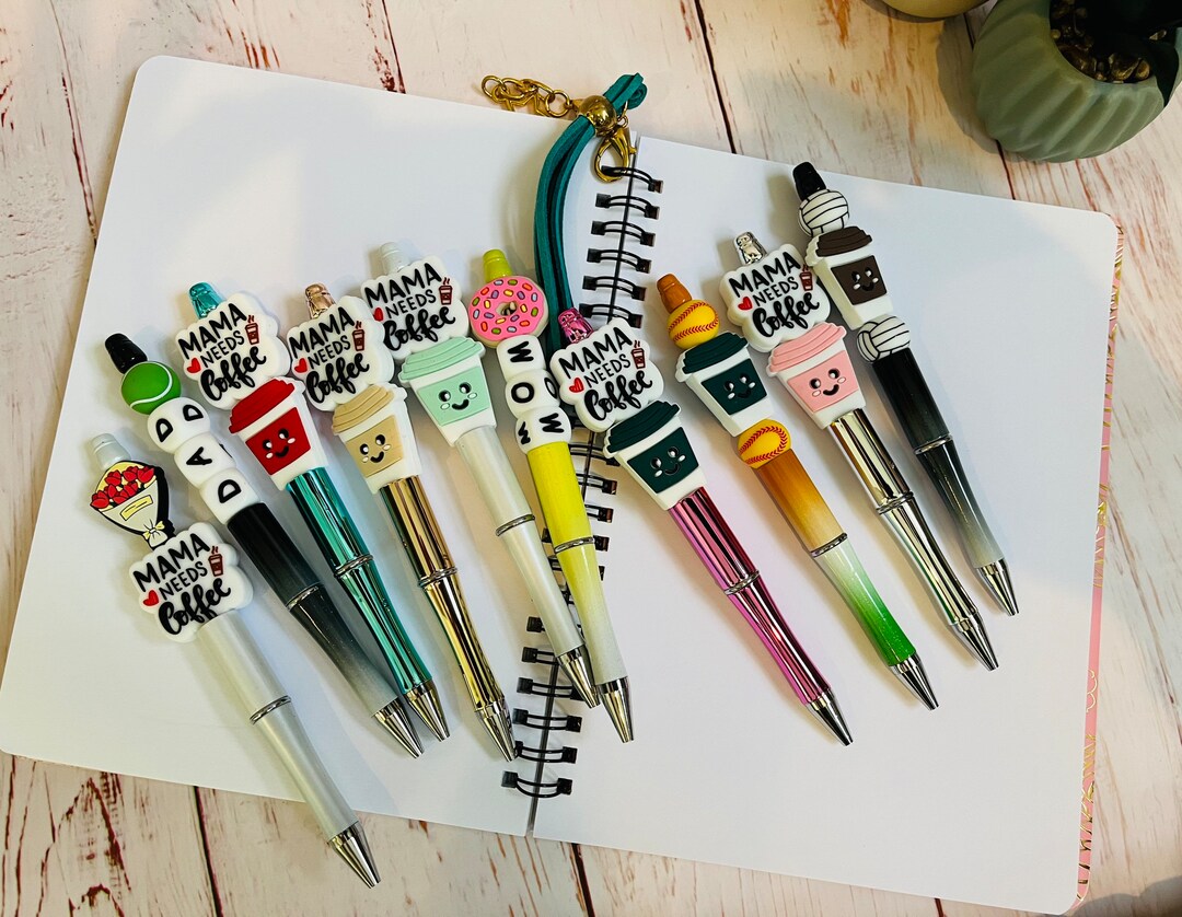 Silicone Beaded Pens, Beaded Pens, Fun Pens, Pen Gifts, Beads, Silicone ...