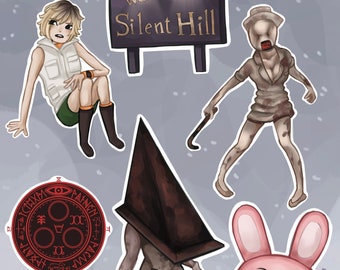 Silent Hill Pyramid Head & Friends Kawaii Sticker Sheet Waterproof ...