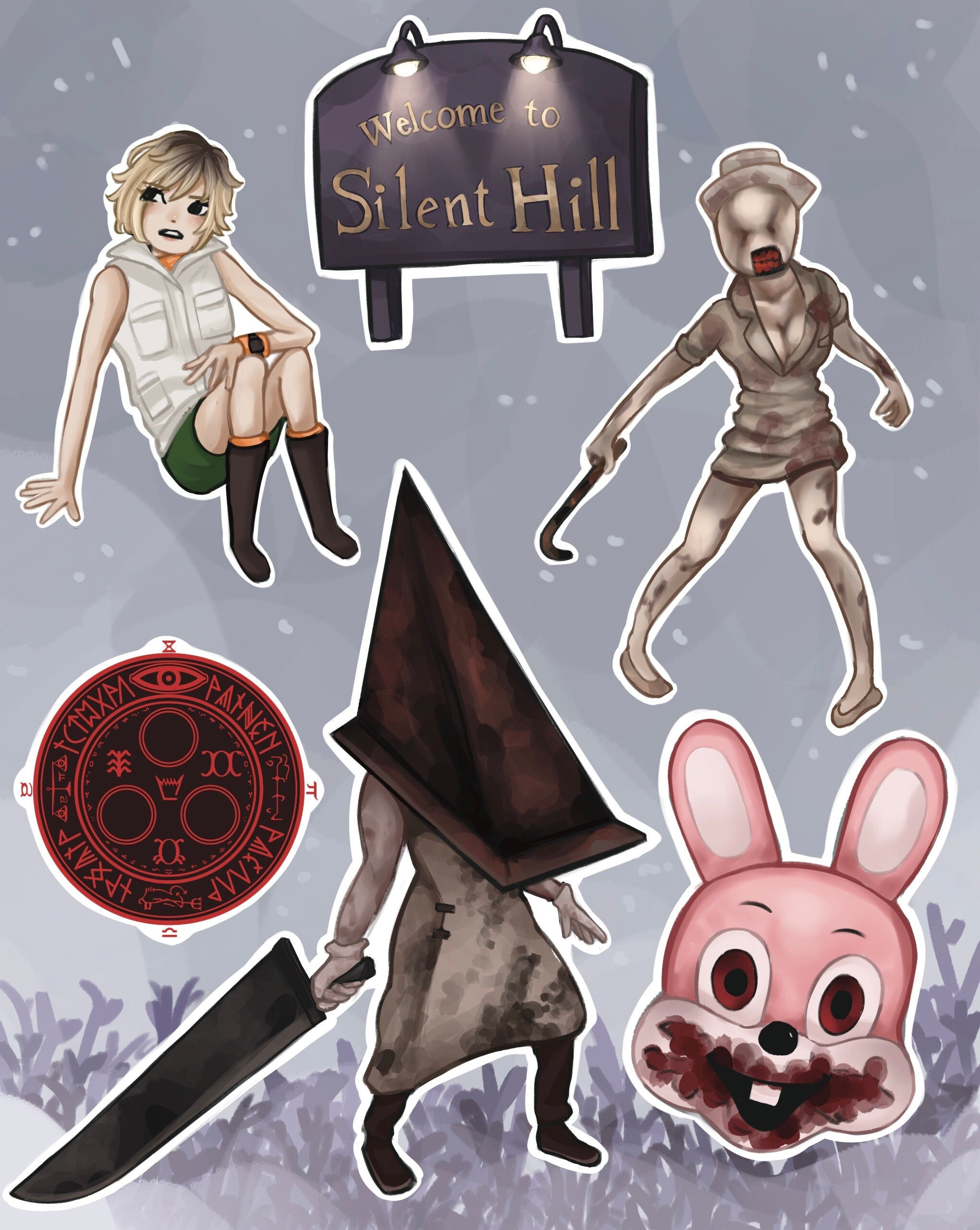 Silent Hill Sticker Sheet - Etsy