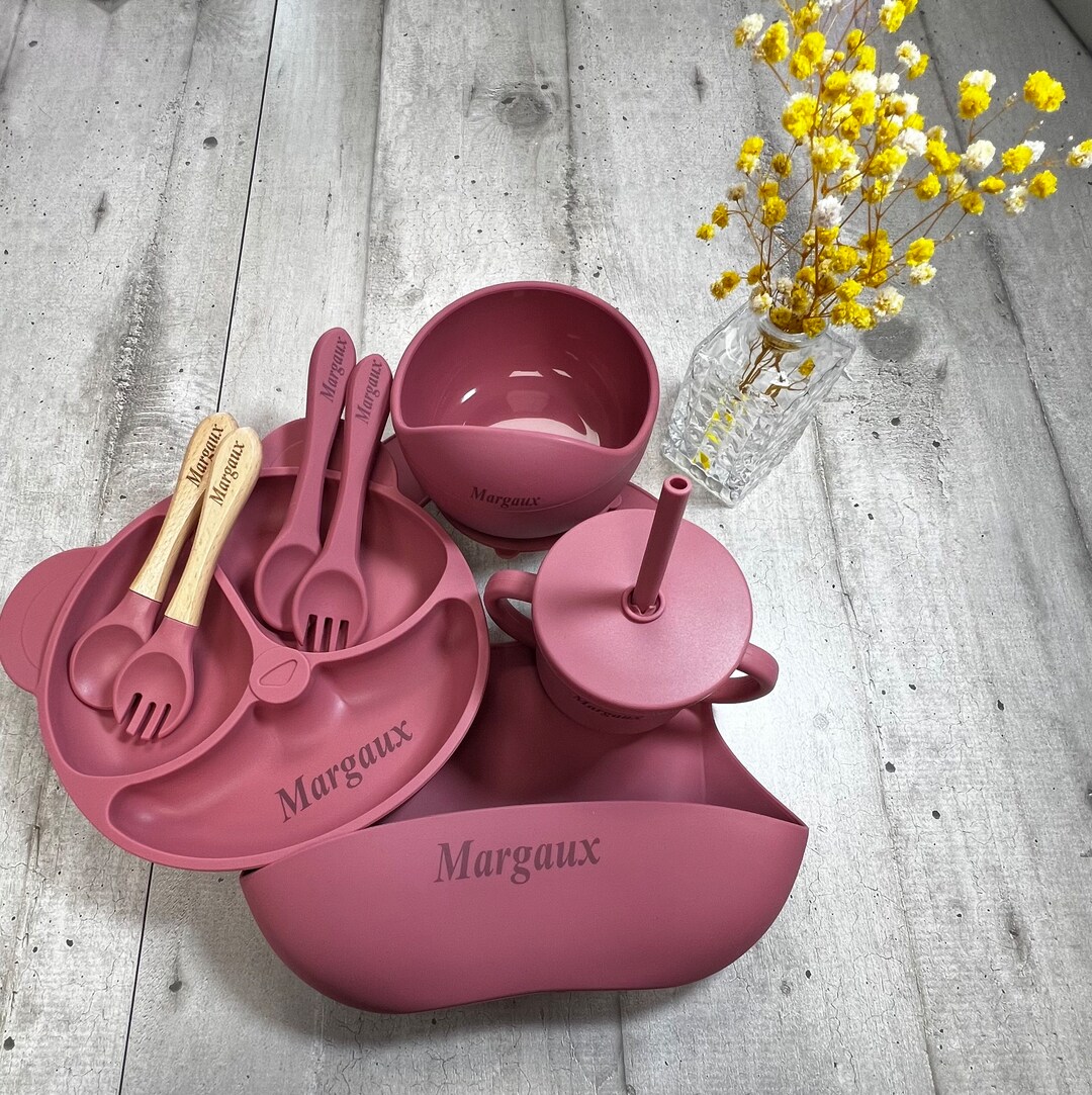 Personalized Weaning Set With Name for Toddler, 8-piece Baby Feeding ...