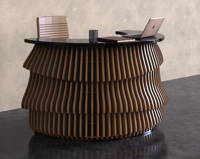 Parametric Reception Desk A-5 / Cnc Files for Cutting / Elegant and ...