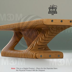 Parametric Style Bench-psb-002| CNC Router Files | Parametric Furniture ...
