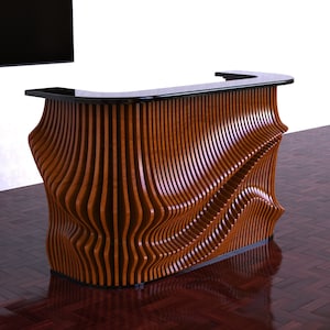 Parametric-style Reception Desk PR01 | Customized Office Entry Counter ...