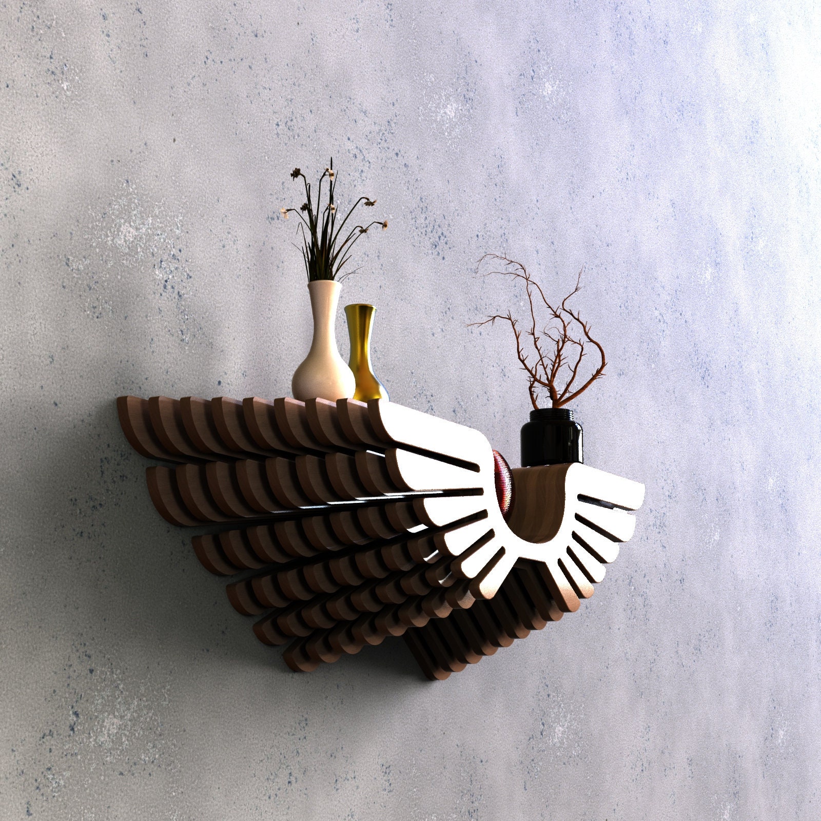 Parametric Wall Art| Parametric Style Wingcraftfloating Shelf PFS-005 ...