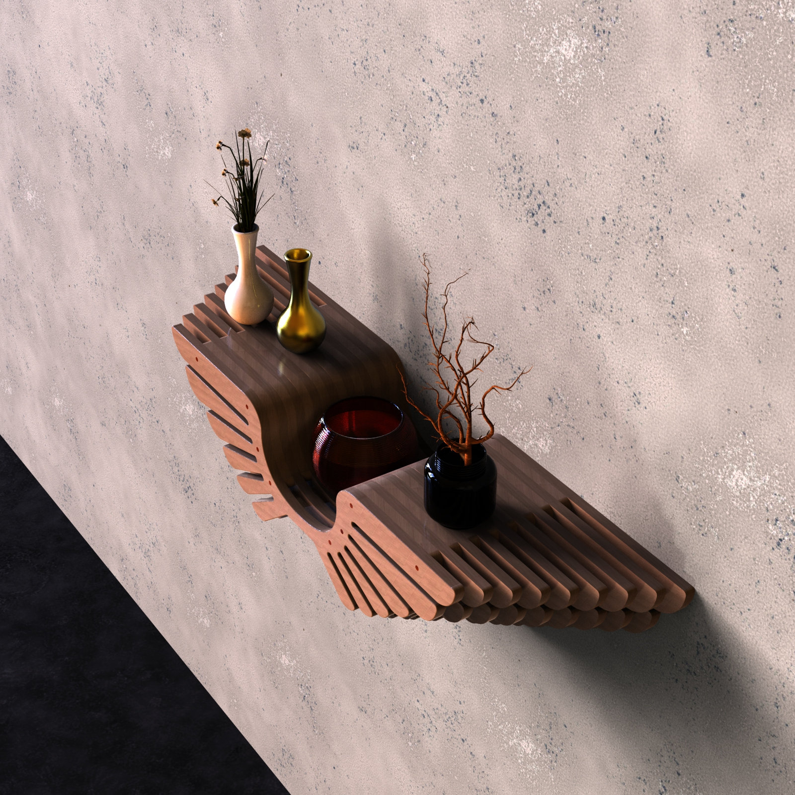 Parametric Wing Floating Shelf CNC Design Files (digital Download) - Etsy