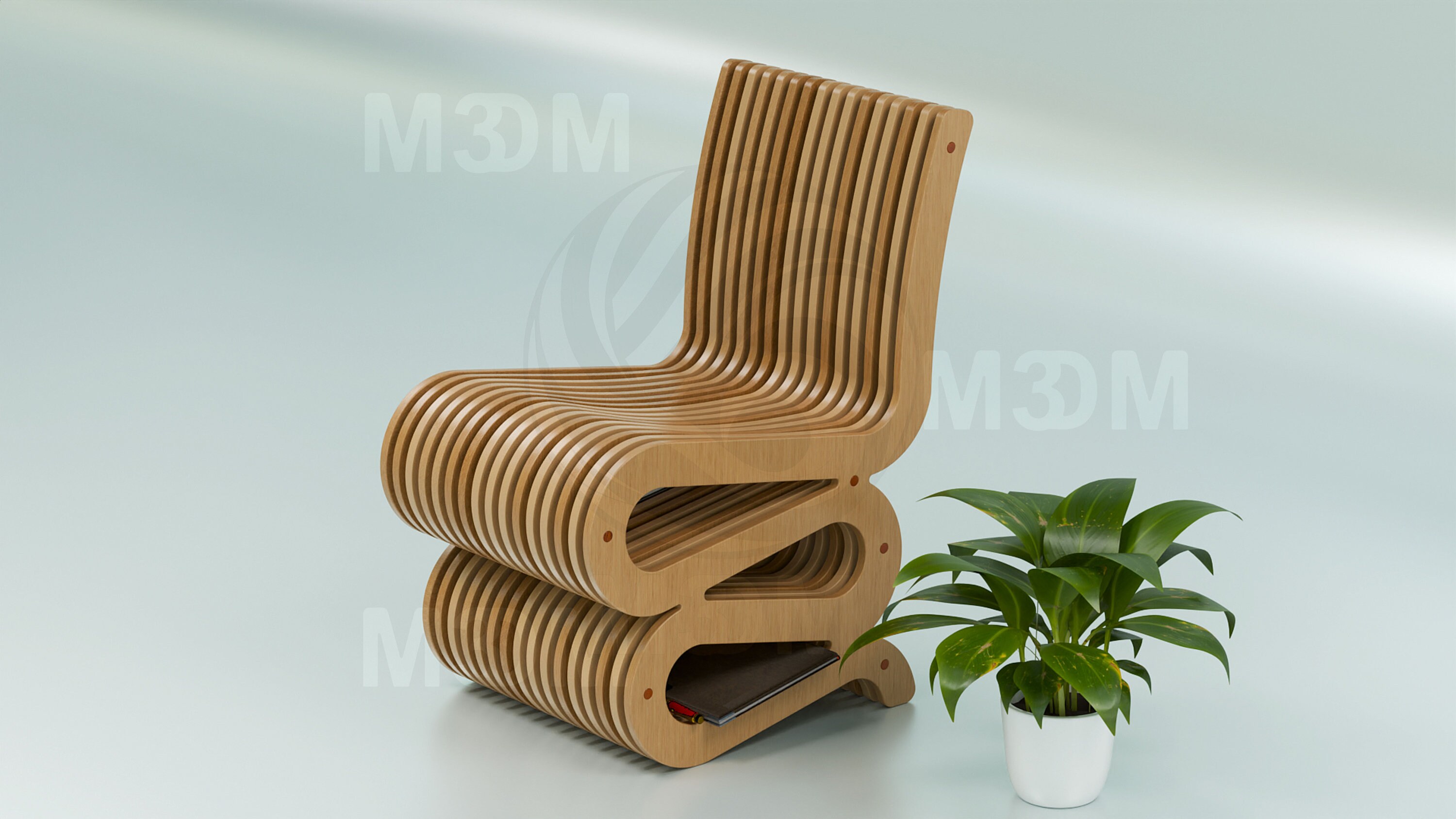 Parametric Style Ecoplank Chair-002 CNC Cutting Files, Parametric ...